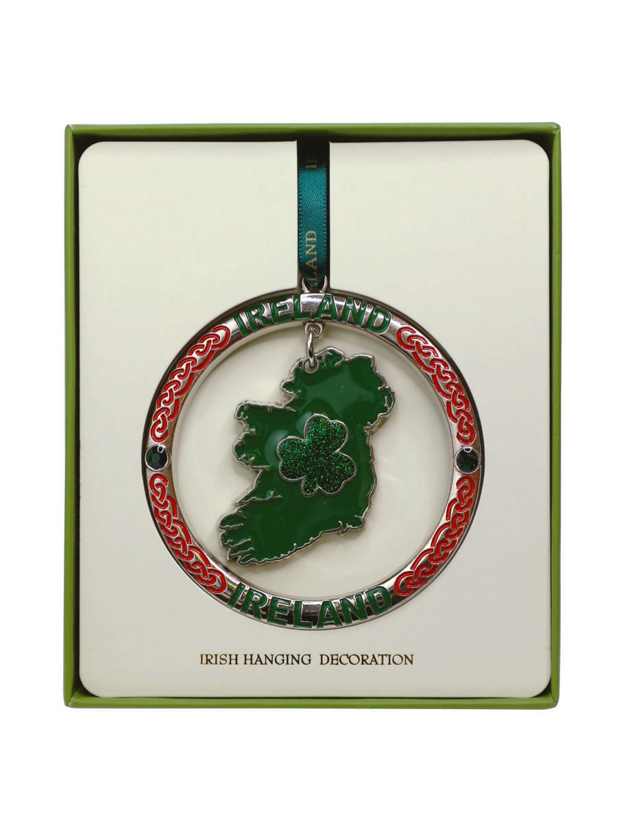 Romance of Ireland Map of Ireland Hanging Decoration – Tierneys Gifts