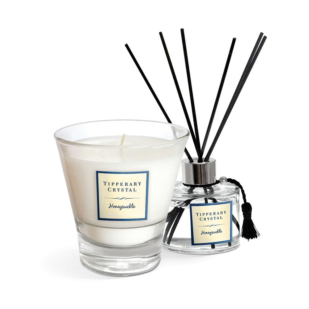 Tipperary Crystal Honeysuckle Candle & Diffuser Gift Set – Tierneys Gifts