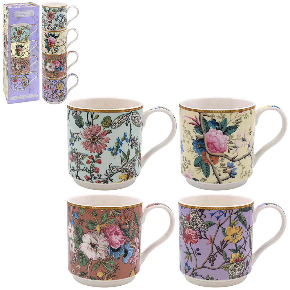 William Morris Kilburn Set of 4 Stacking Mugs – Tierneys Gifts