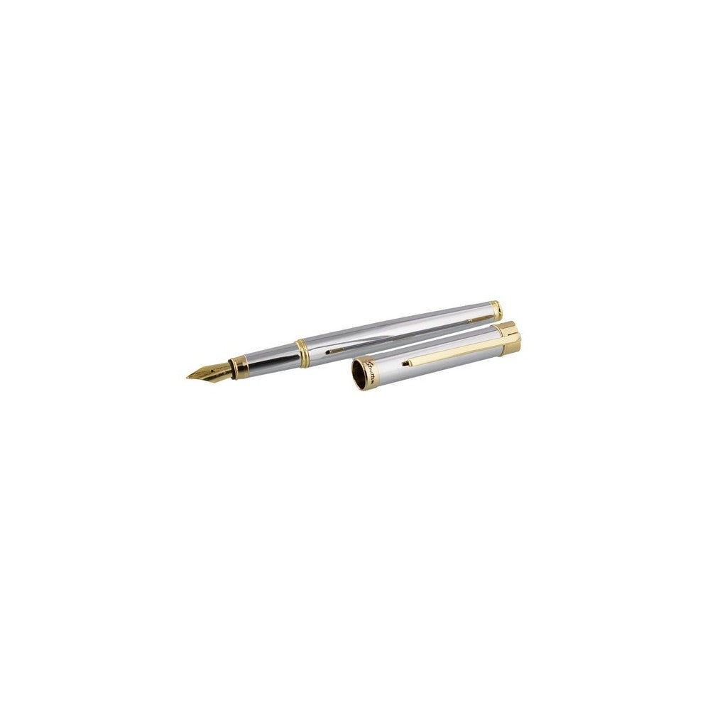 Stratton Fountain Pen - Silver & Gold – Tierneys Gifts
